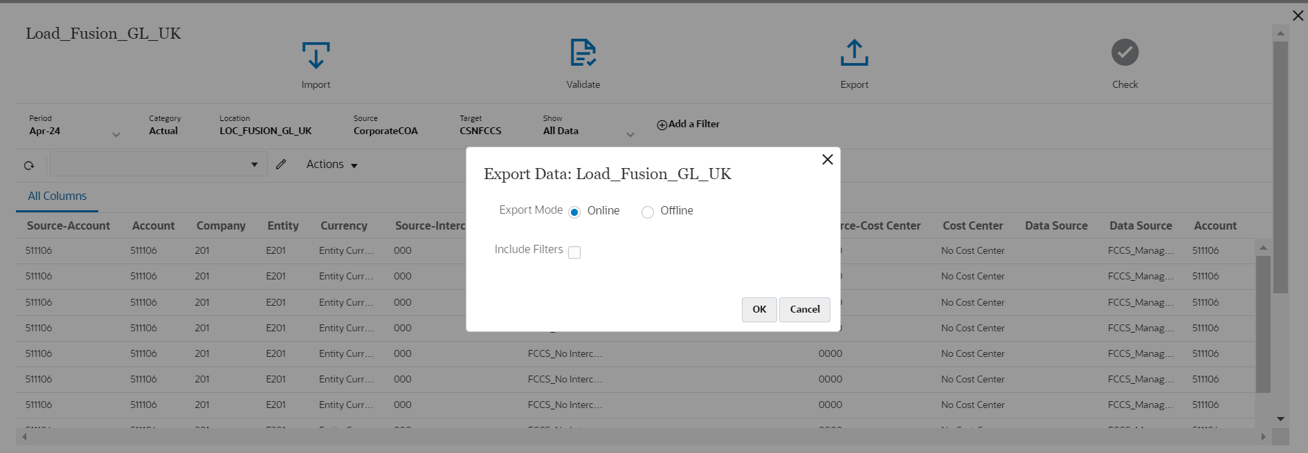 Unbale to export balances from data exchnage workbench in csv format ...