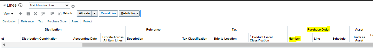 Ap Invoice Line Level Product Fiscal Classification Field Mandatory Based On Line Level Po