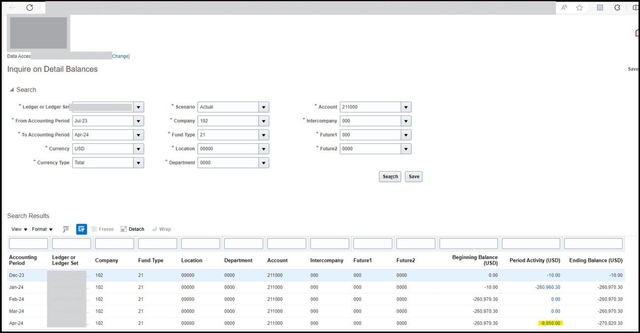 Drilling Down To Bip Report Up To Journal Entry — Cloud Customer Connect