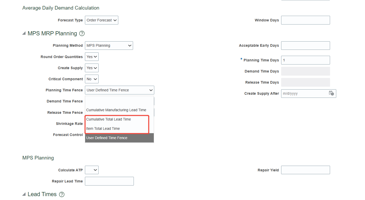 what's the difference between cumulative lead time and item total lead ...