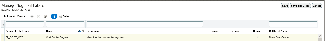 Why there is a segment label as FA_COST_CTR in Manage Segment Label ...