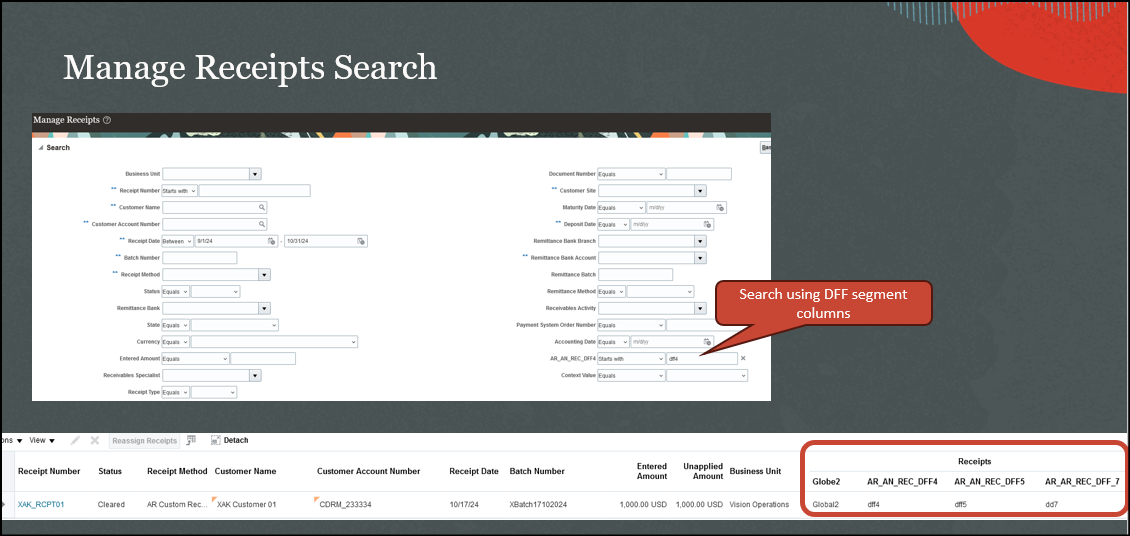 25a Cash Receipt Descriptive Flexfields Upload Using Create Receipts