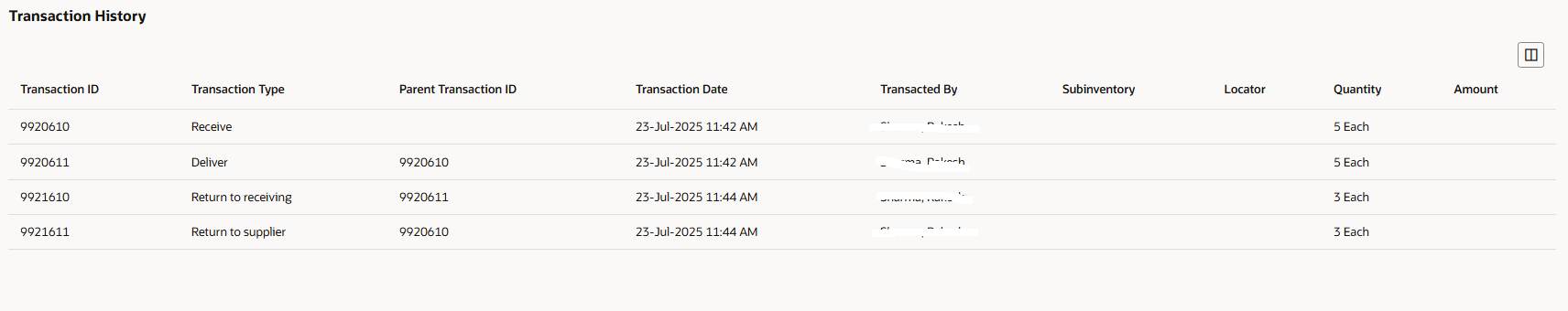 Ability to export receipt transaction history & threshold limit of ...