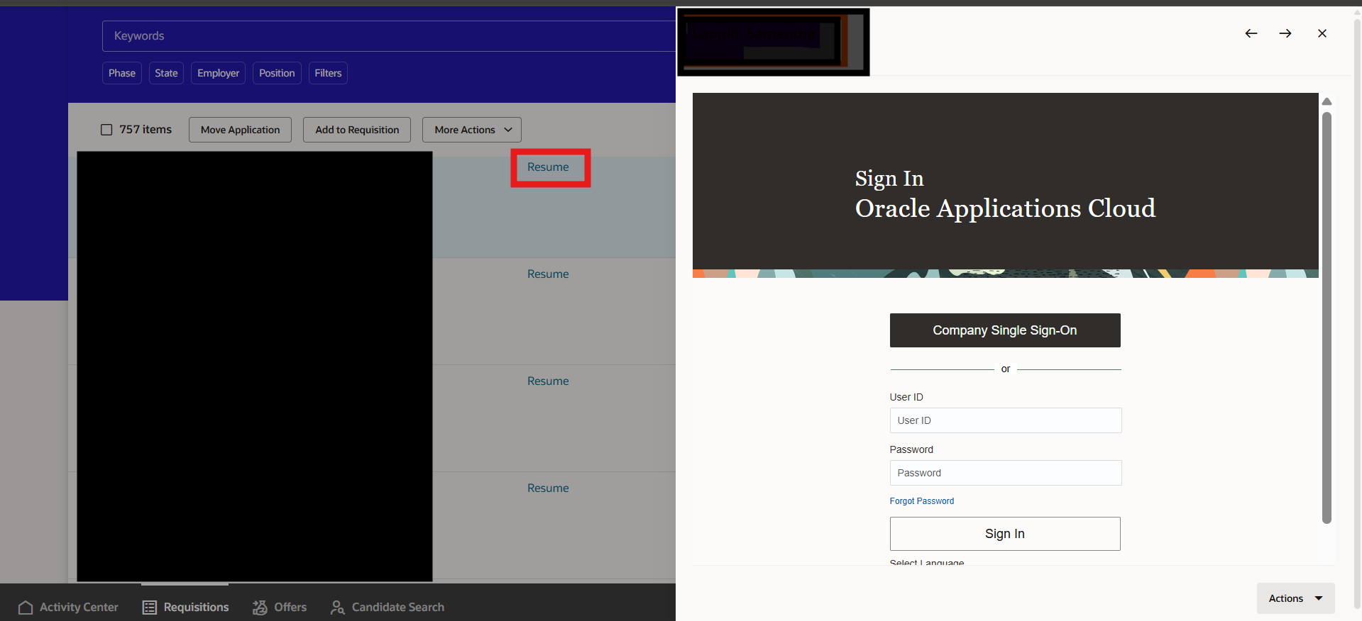 Unable to Open Candidate Resume – System Redirects to Login Page for ...