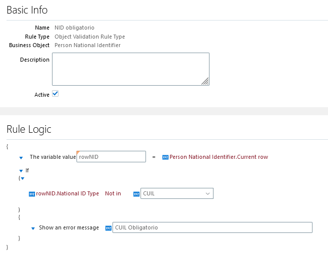 Autocomplete rule - National Identifier - NID type validation — Cloud Customer Connect