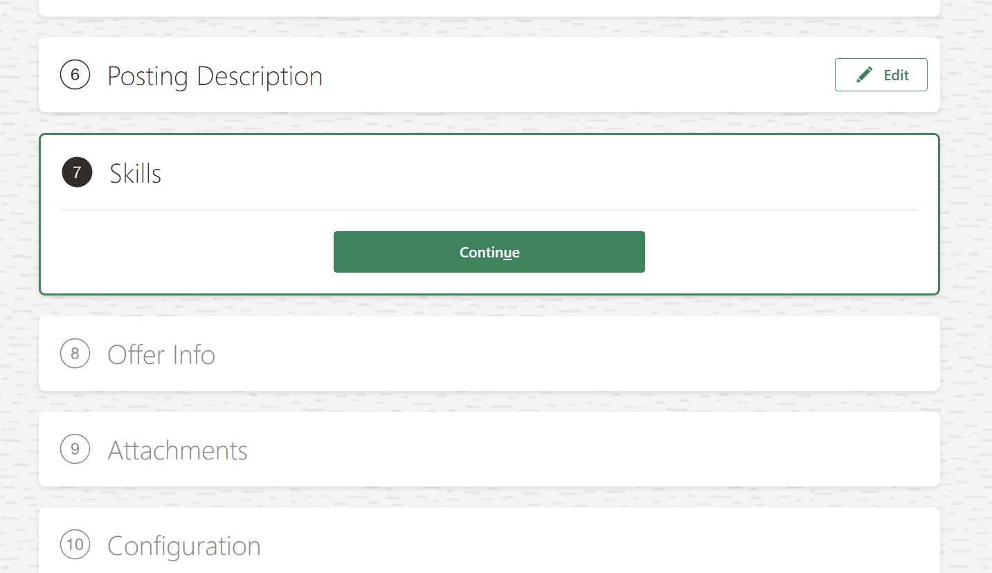 Skills Section Fileds Are Not Showing For Requisition — Cloud Customer Connect