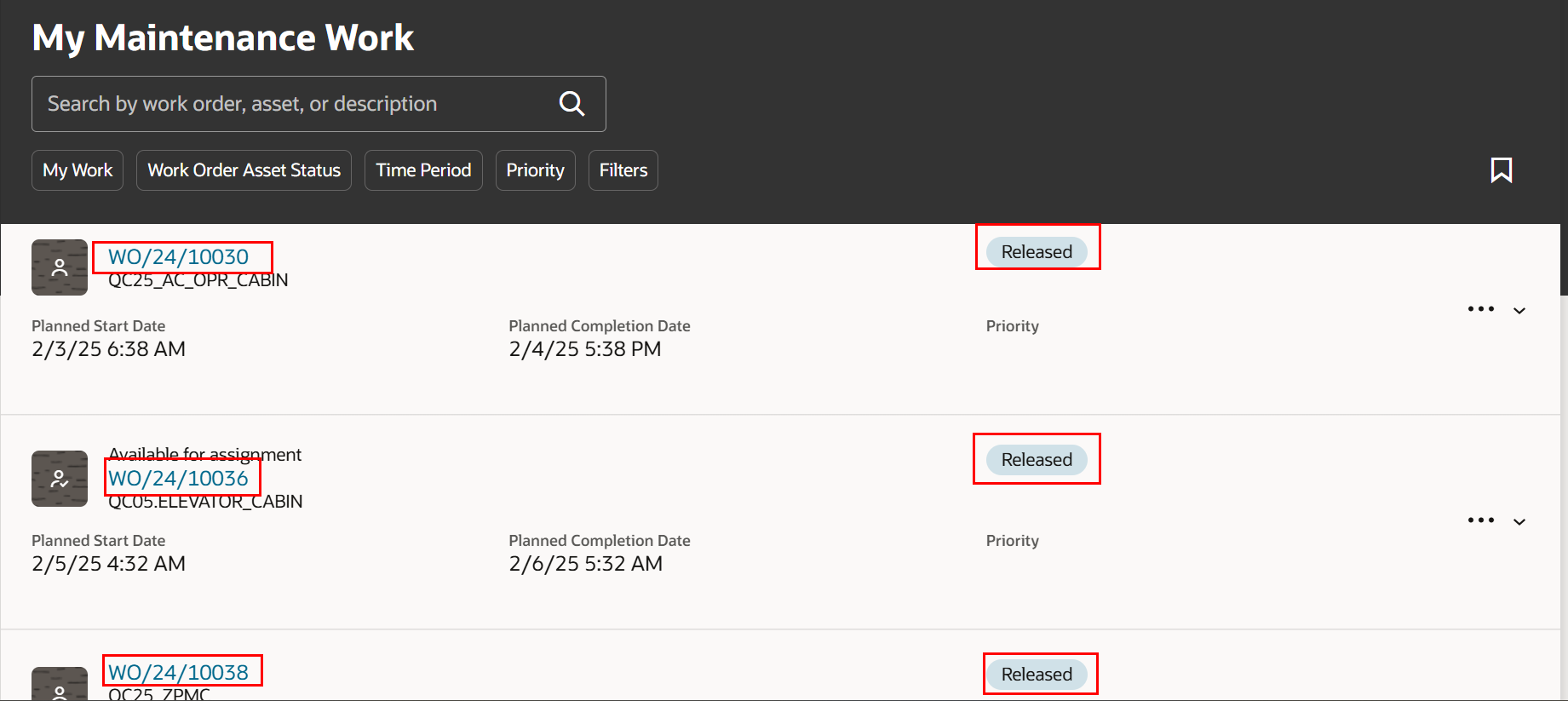 Workorder Status Showing Complete In the Workorder. But in the search result It's in Release ...