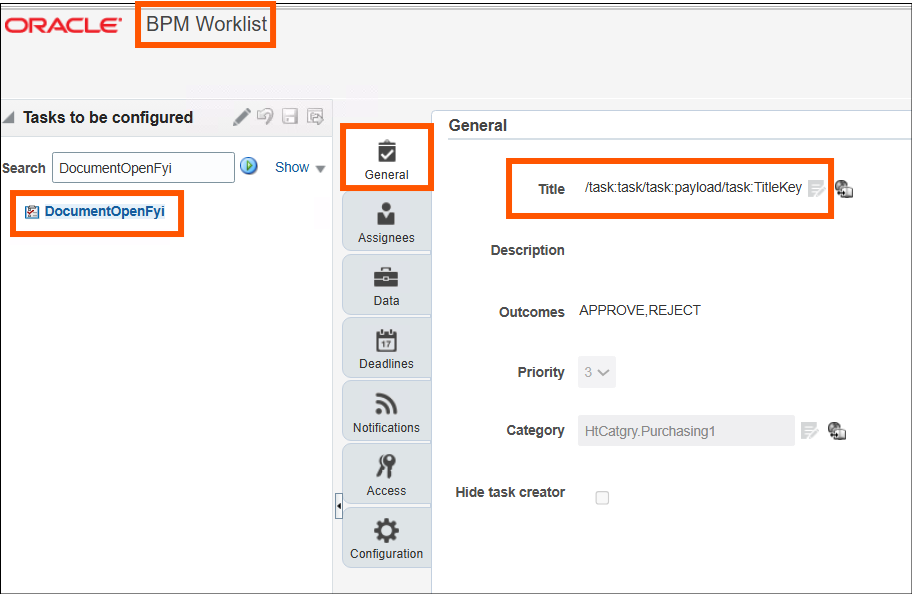 How to Bring back Original Title in BPM Task Configuration — Cloud ...