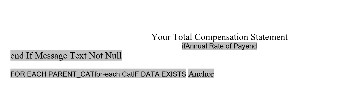 How to show total compensation (summary of all categories) in Total ...
