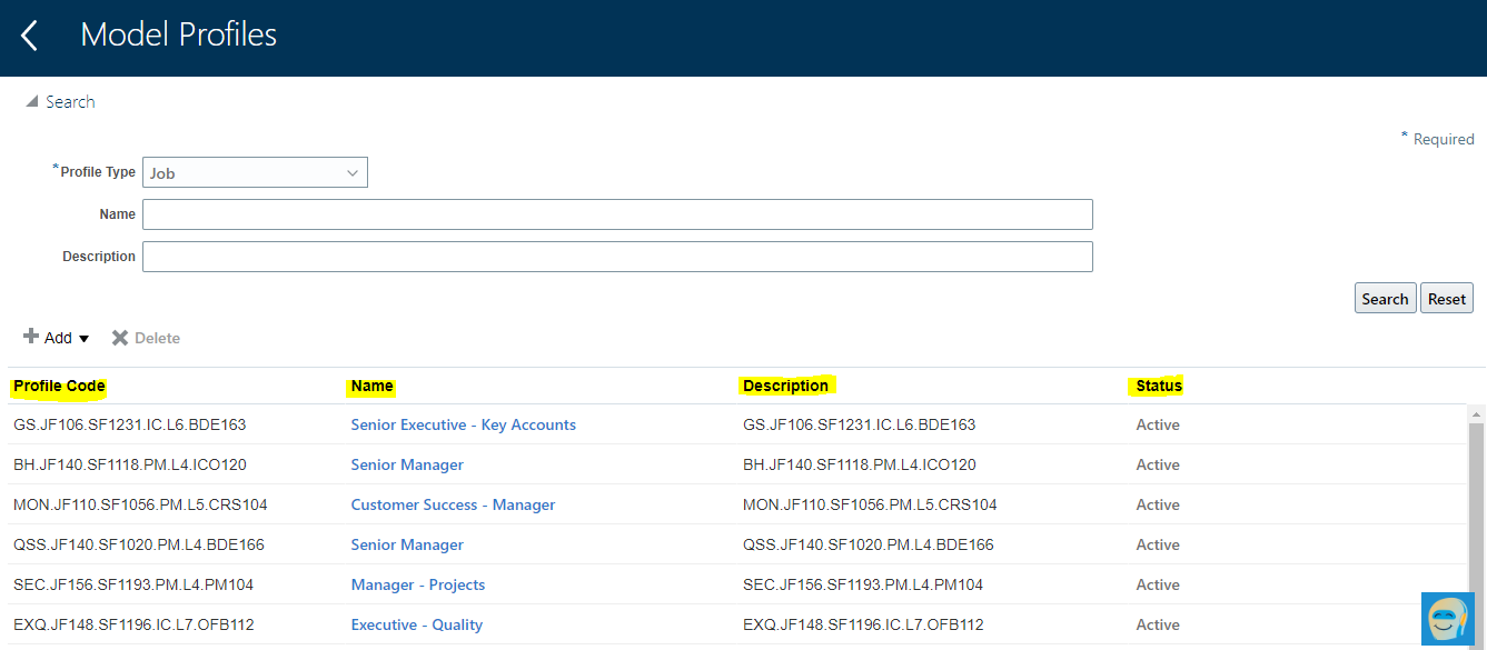 Ability to Export the model profiles — Cloud Customer Connect