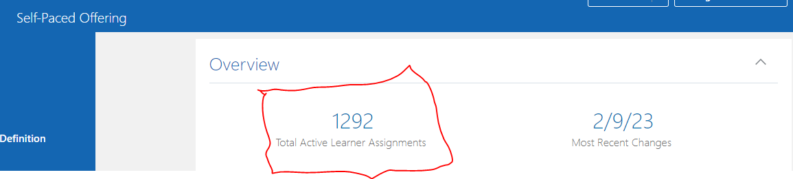 "Total Active Learner Assignments" in the NEW dashboard — Cloud Customer Connect