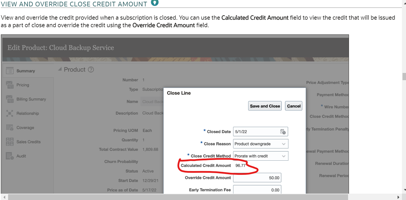 Get the Calculated Credit Amount for a given close date and closed credit method using REST API ...
