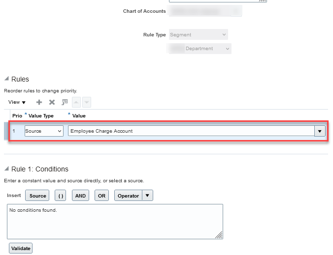 Charge account can't be generated after added it with Source account ...