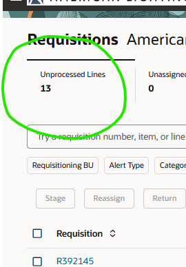 Showing as Unprocessed Requisition Lines even though they are processed ...