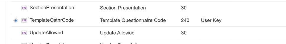 What is the questionnaire template code available in the HDL of ...
