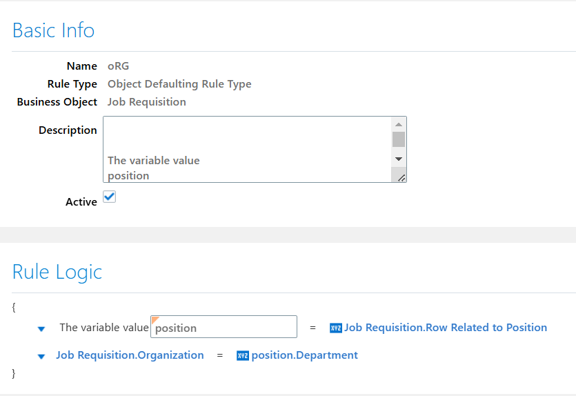 Default Value In The Organization When Creating A Requisition Based On The Position — Cloud