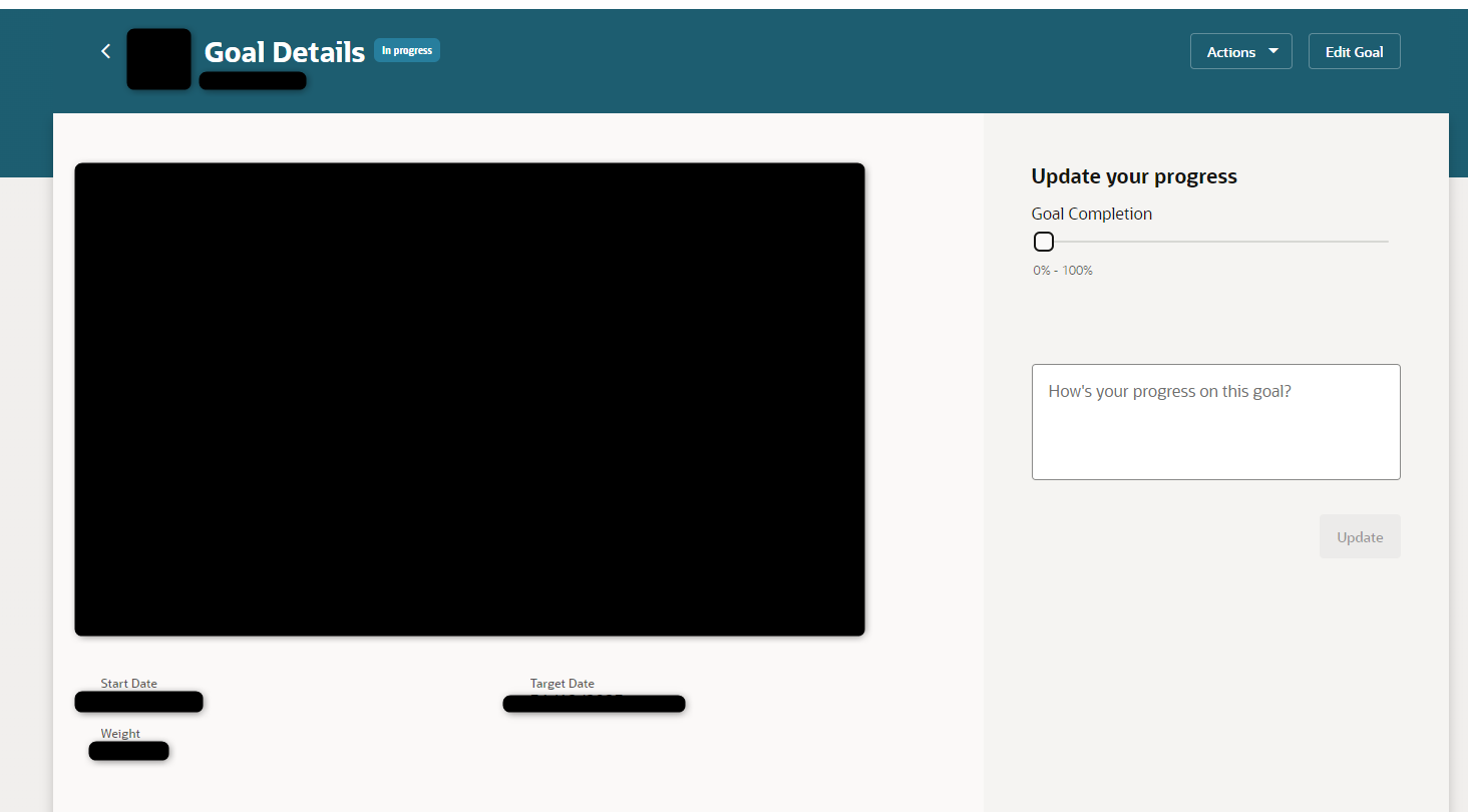 Redwood Auto Approve Goals Update From The Progression Bar And Comments Update Your Progress