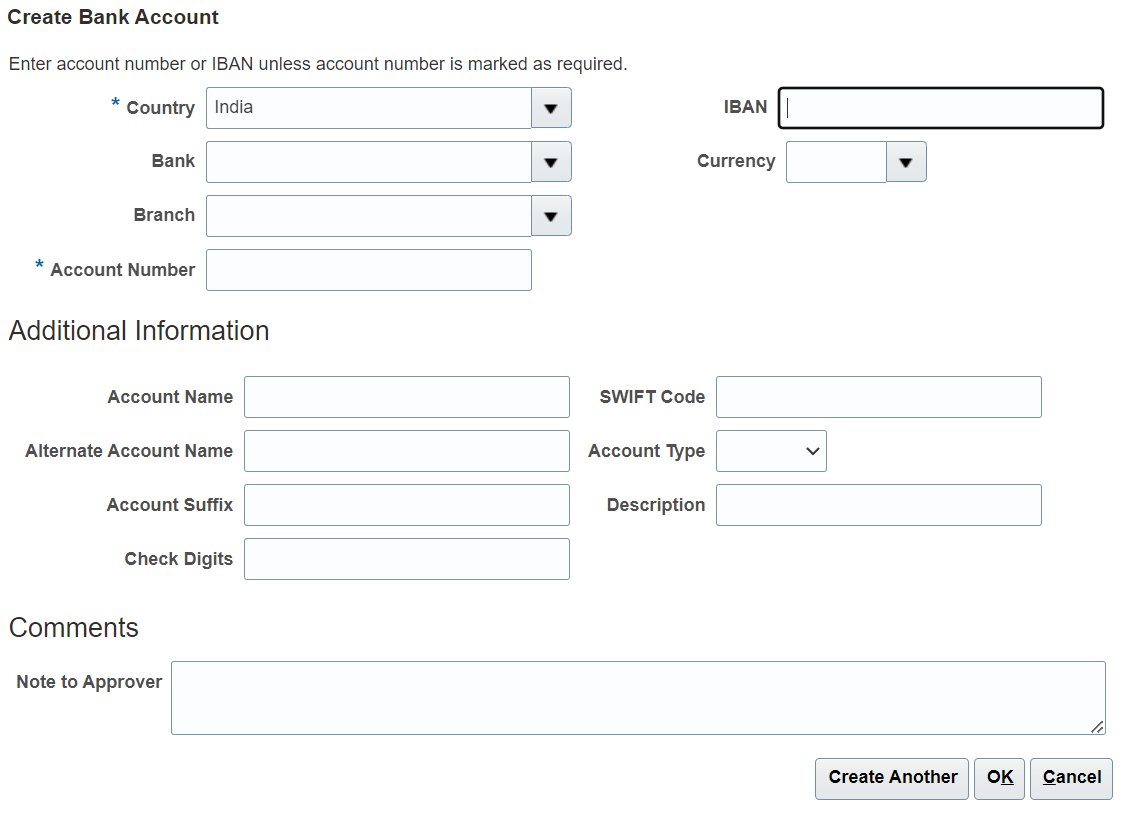 Dff At Supplier Bank Account Not Visible During Supplier Registration — Cloud Customer Connect