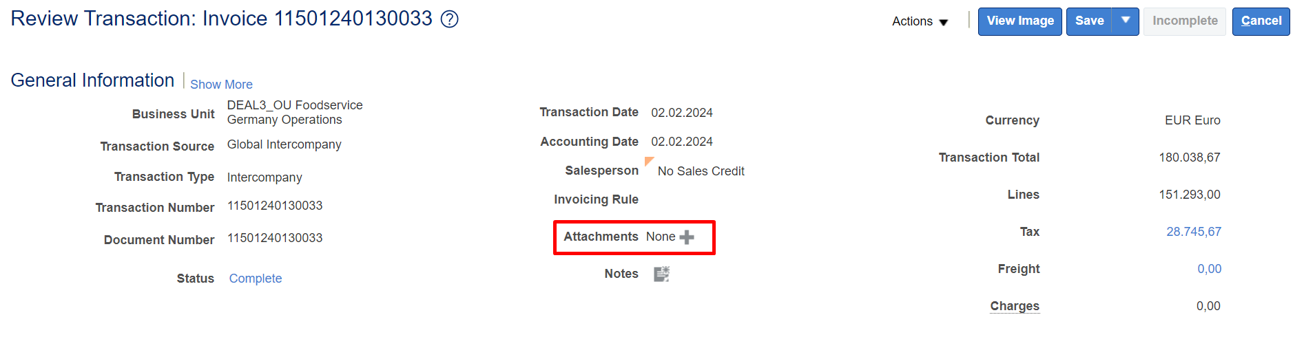 Report query to extract AR Transactions along with Header Attachment ...