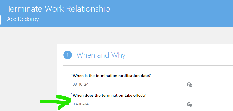 How to auto populate termination take effect date field under Terminate ... How to auto populate termination take effect date field under Terminate ...