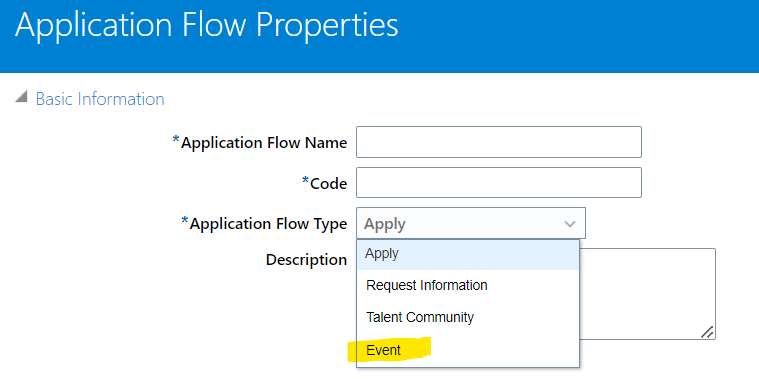 EVENT in the Application Flow Type : Job Application Flow — Cloud ...