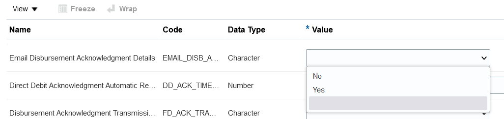 what is the function of "Email Disbursement Acknowledgment Details ...