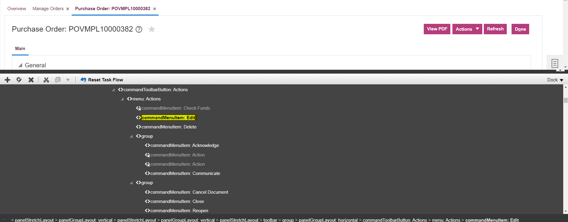 How To Remove Edit Option For Open Purchase Orders — Cloud Customer Connect