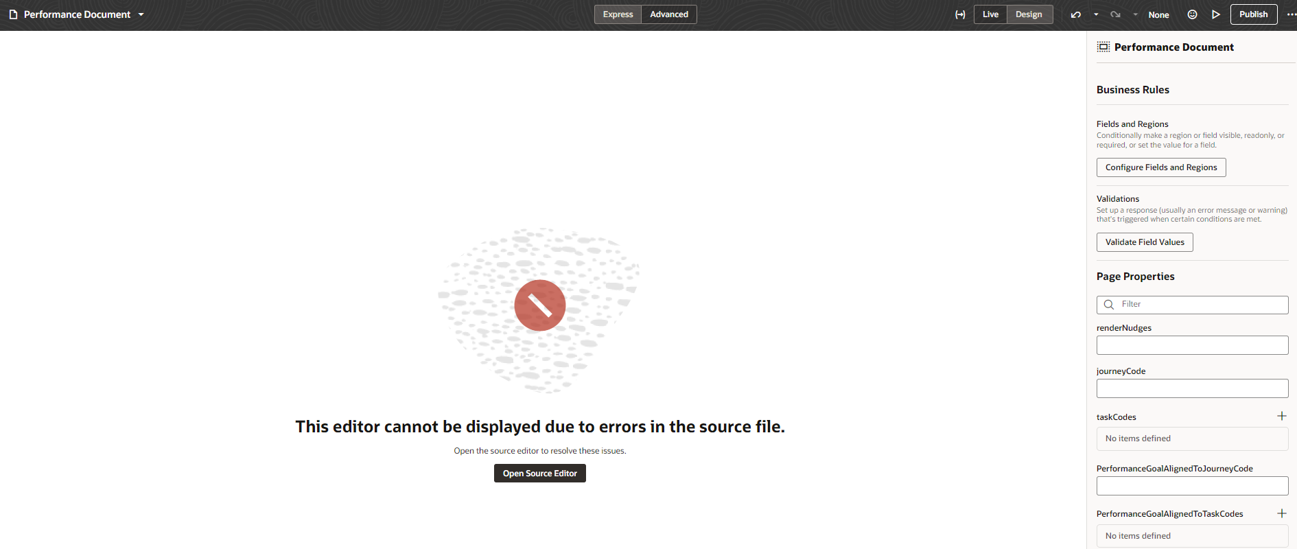 This Editor Cannot Be Displayed Due To Errors In The Source File 8927
