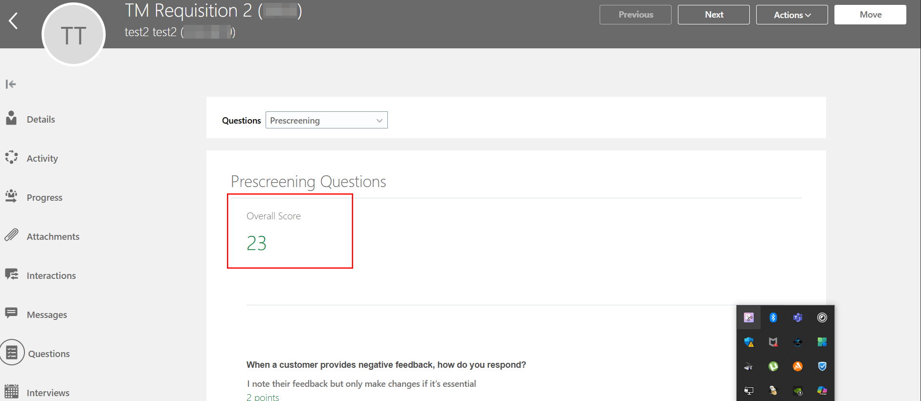 Need REST API to Retrieve Overall Score from Prescreening Questions in Candidate Requisition ...