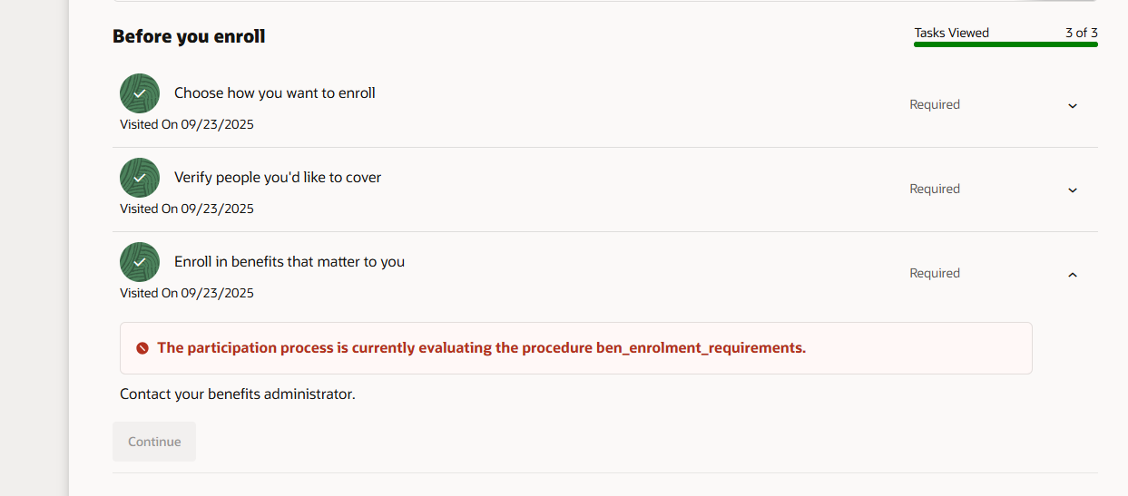 Adding a contact during OE error- Participation process is currently evaluating the procedure ...