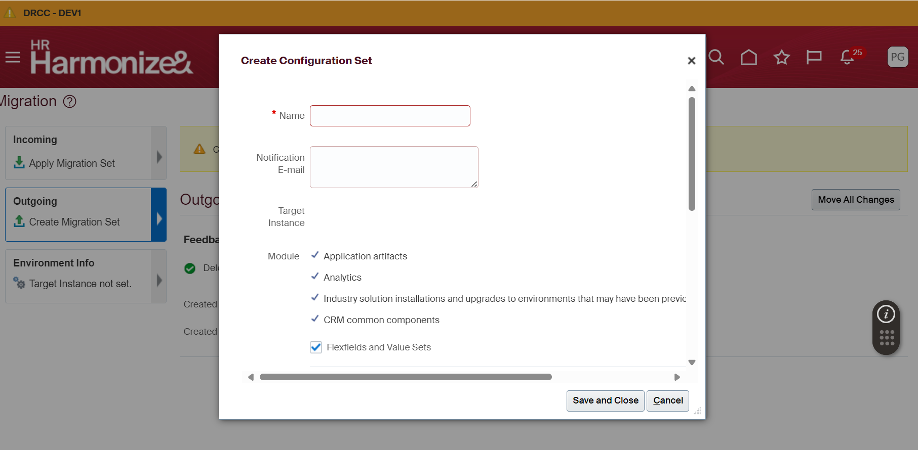 How To Create Configuration Set In Migration — Cloud Customer Connect