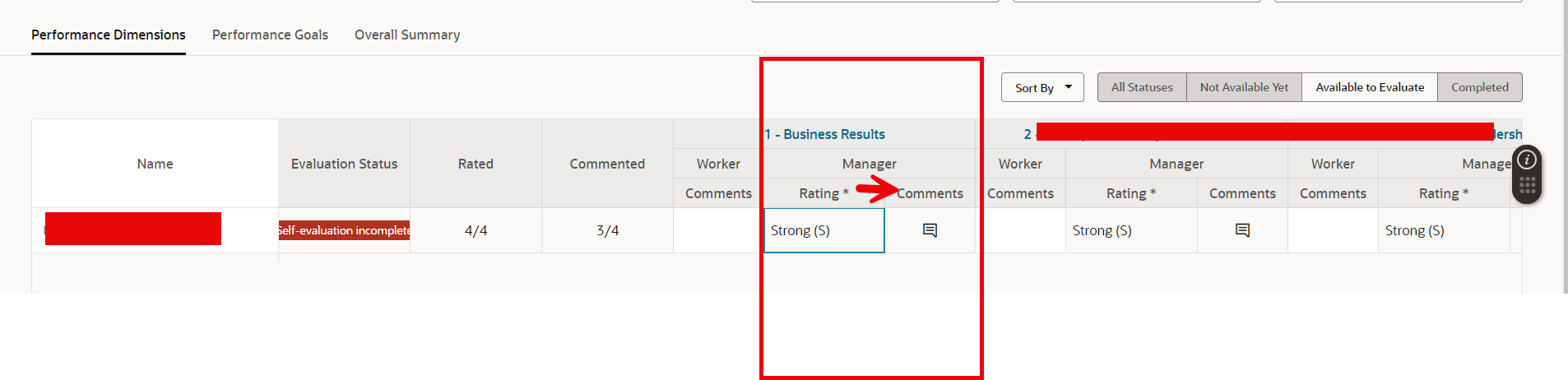 Can we change the column sequence in All in one Evaluation? — Cloud Customer Connect