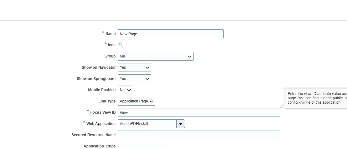Create a custom icon for page entry on homepage — Cloud Customer Connect