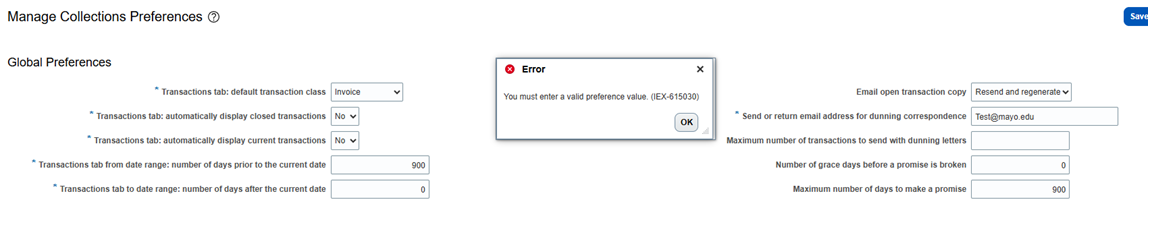 25B Feature Advanced Collections: Email of Open Transactions to ...