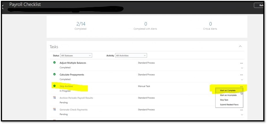 Customisation to prevent 'Mark as Complete' from being visible? — Cloud ...