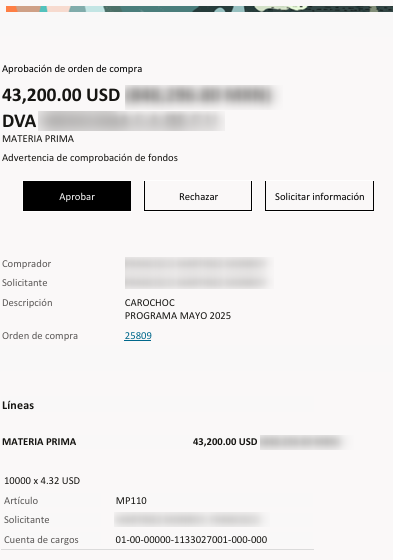 Purchase Order Approval Template — Cloud Customer Connect