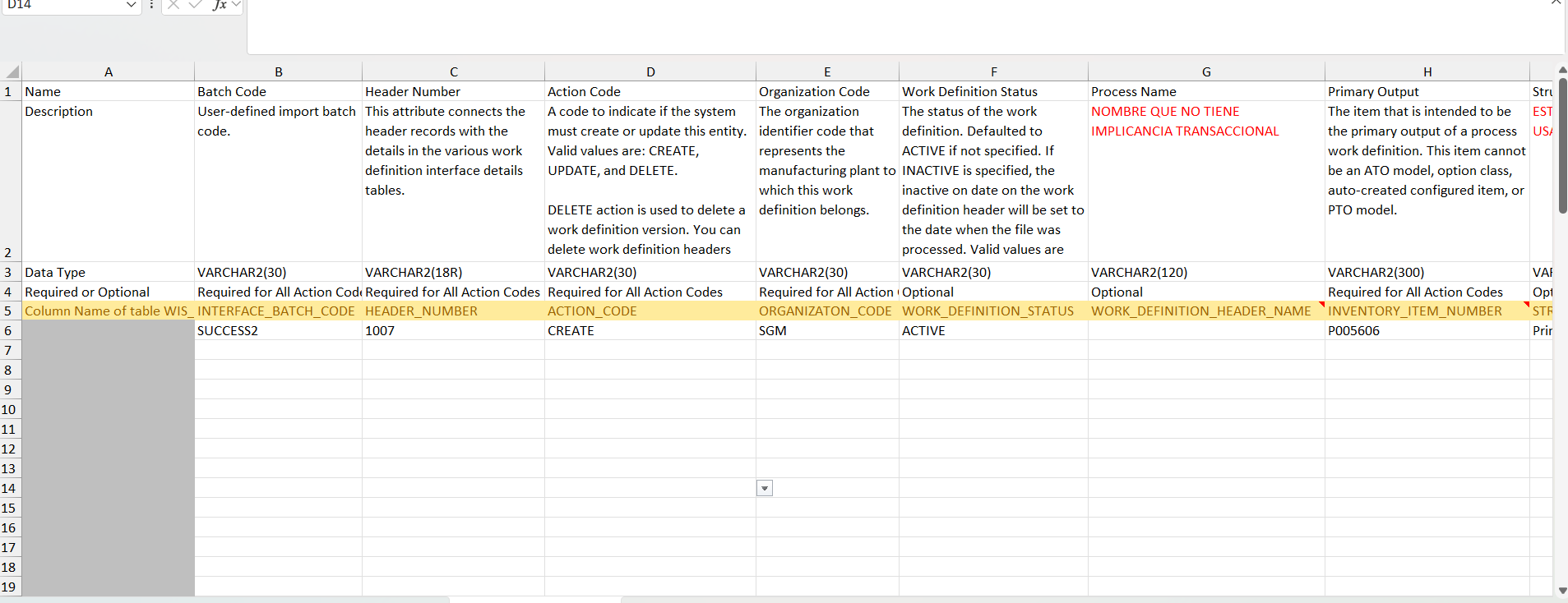 How to create discrete work definition with FBDI — Cloud Customer Connect