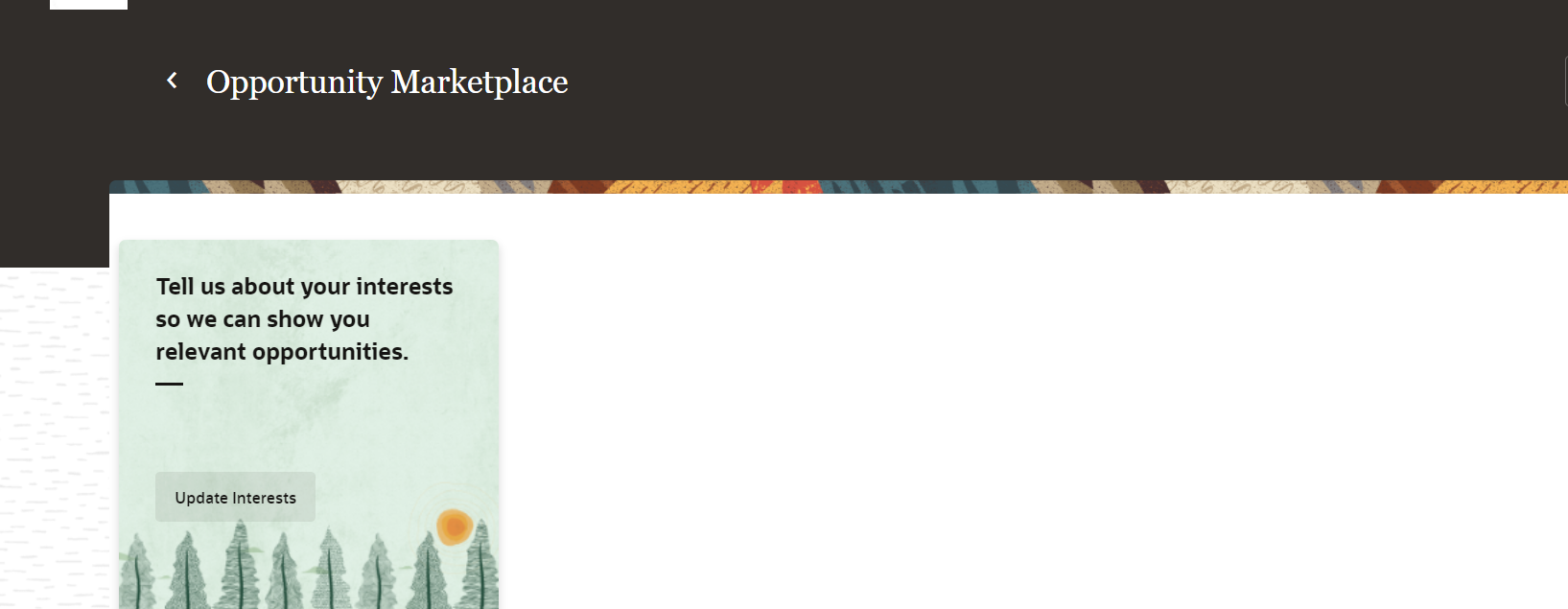 how do i setup the search bar in opportunity market place main page ...