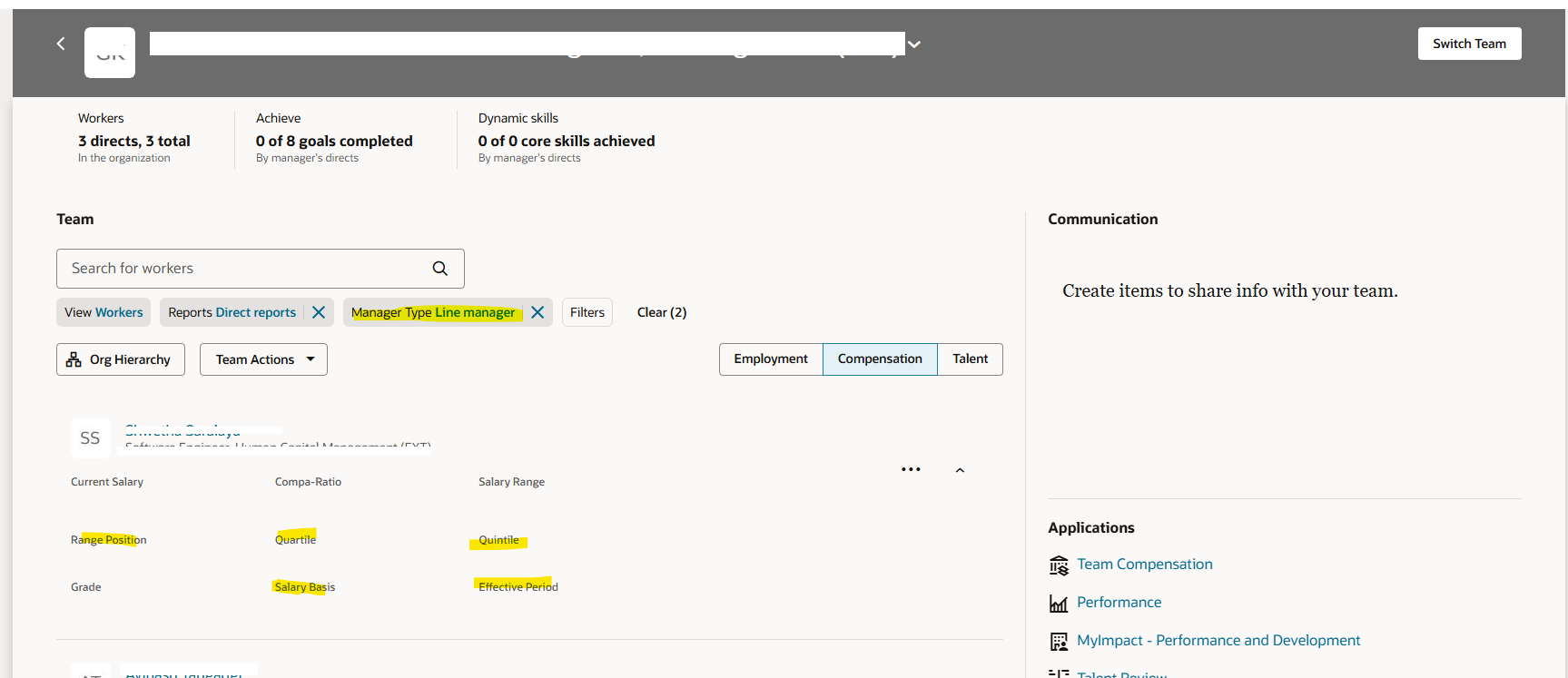 Hide fields in Team Activity Center based on the value selected in Manager Type Filter — Cloud ...