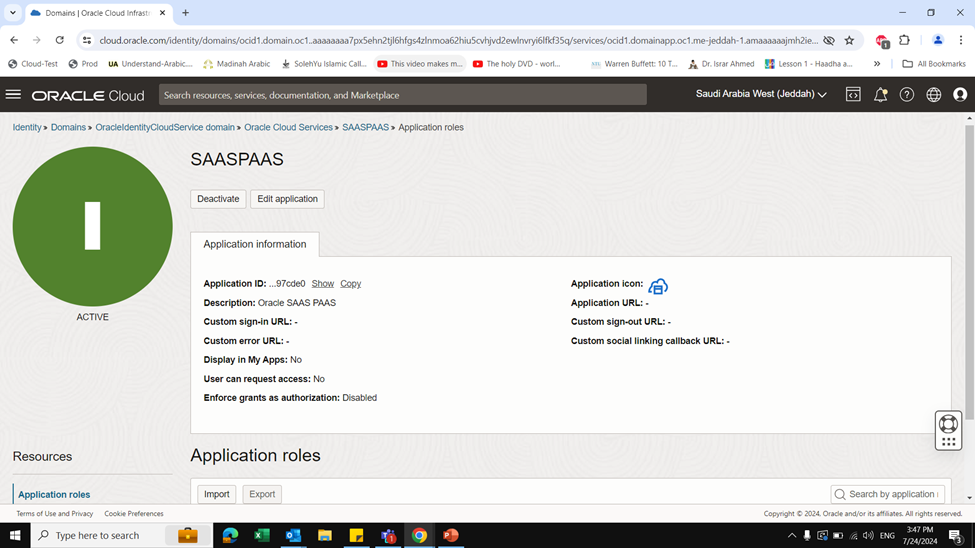What Is Saas Paas Service Used In Oci Cloud Account — Cloud Customer Connect