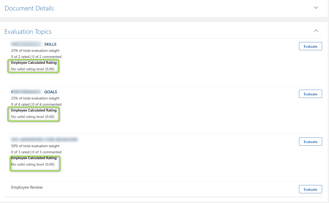 Calculated Rating Not Display In Summary Section Of Redwood Ui For Performance Document — Cloud