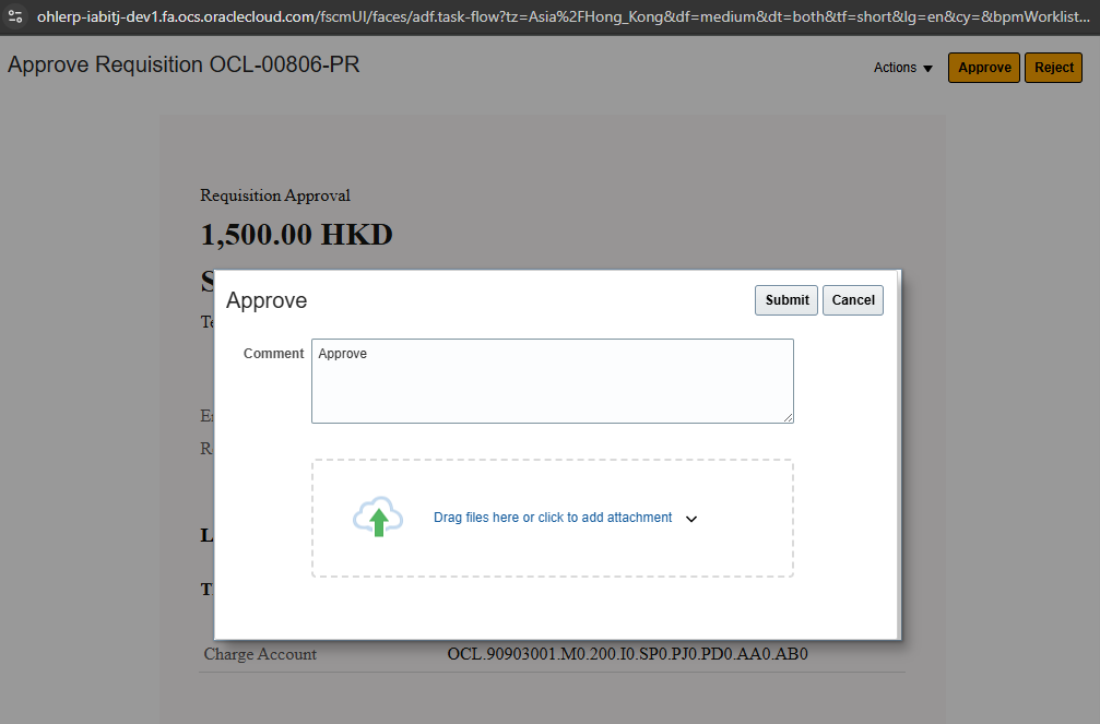 Pr Approvers Comment Didnt Display In Approval History — Cloud Customer Connect