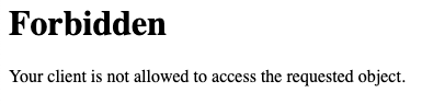 Forbidden Your client is not allowed to access the requested object - Cannot login into Oracle ...