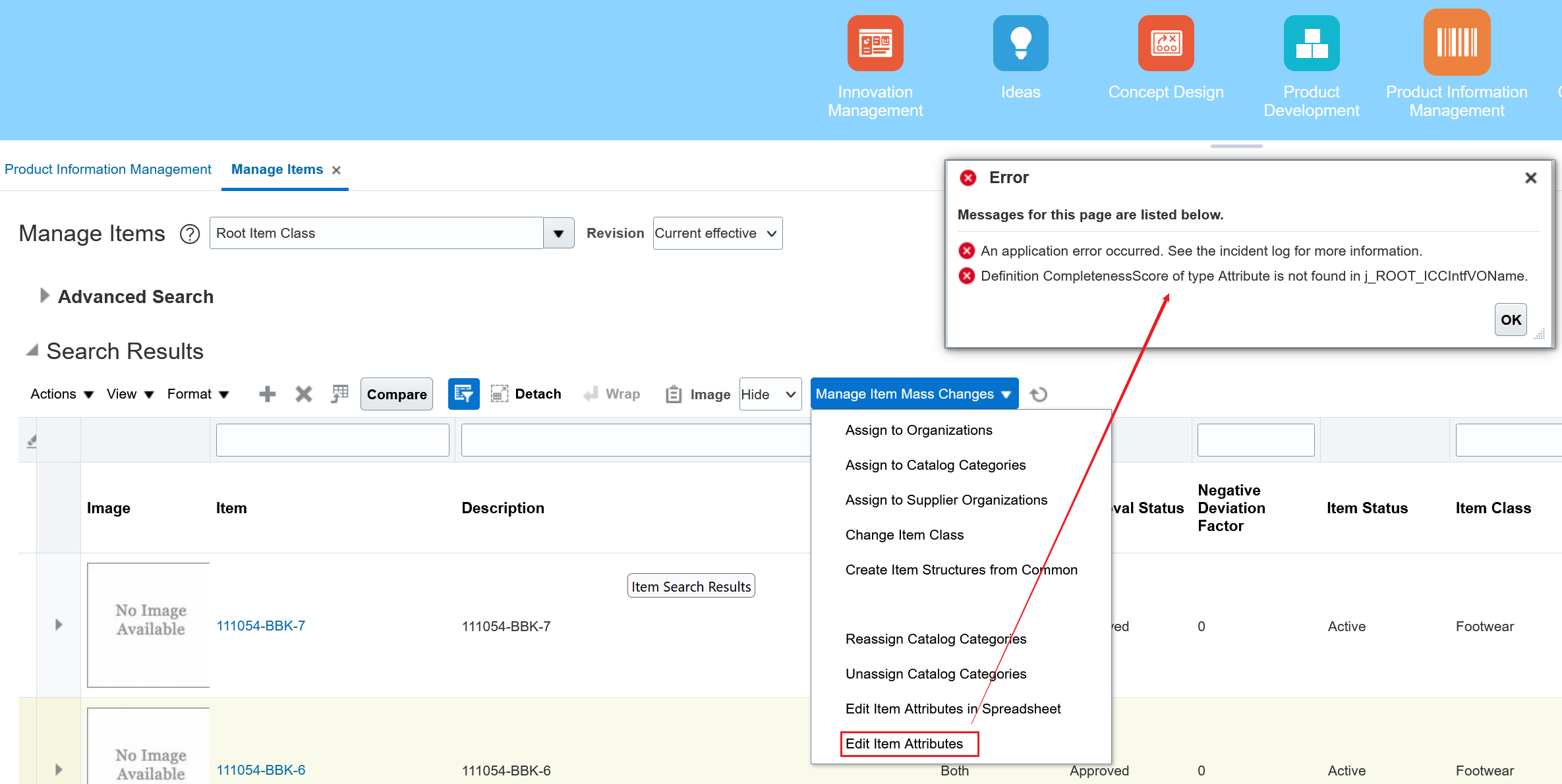 Definition CompletenessScore of type Attribute is not found in j_ROOT_ICCIntfVOName. — Cloud ...