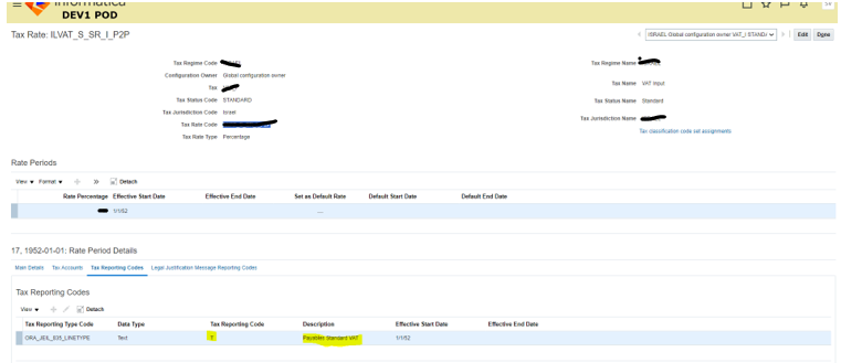 is it possible for VAT Reporting Code Assignment at Tax level for ...