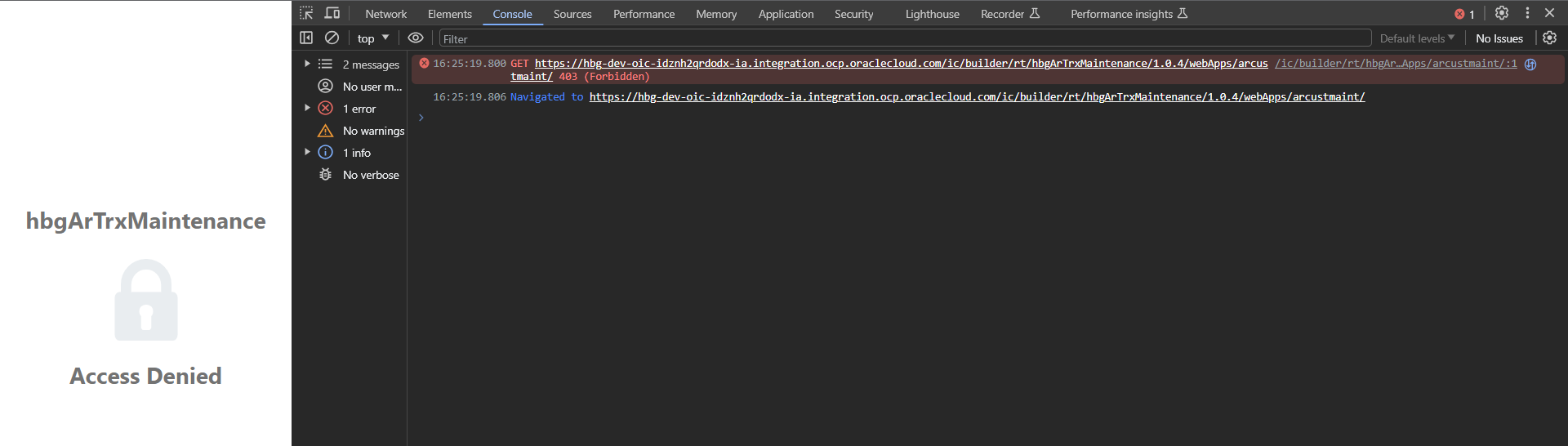 getting 403 forbidden error while accessing applications which are ...
