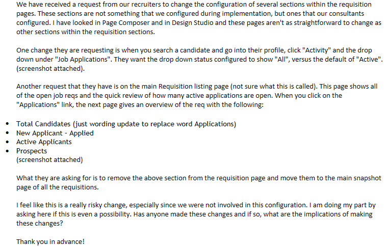 Is It Possible To Configure Sections On Requisition Pages — Cloud Customer Connect