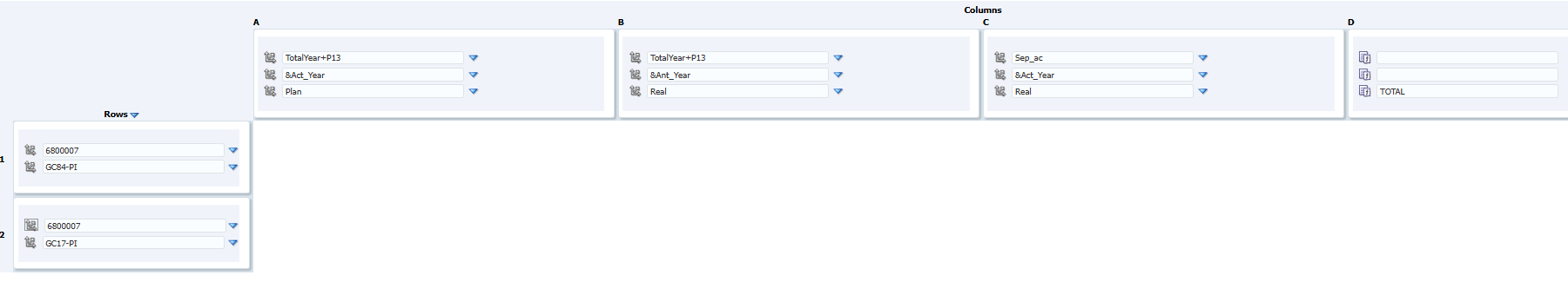Dynamic column in Planning Form EPBCS — Cloud Customer Connect