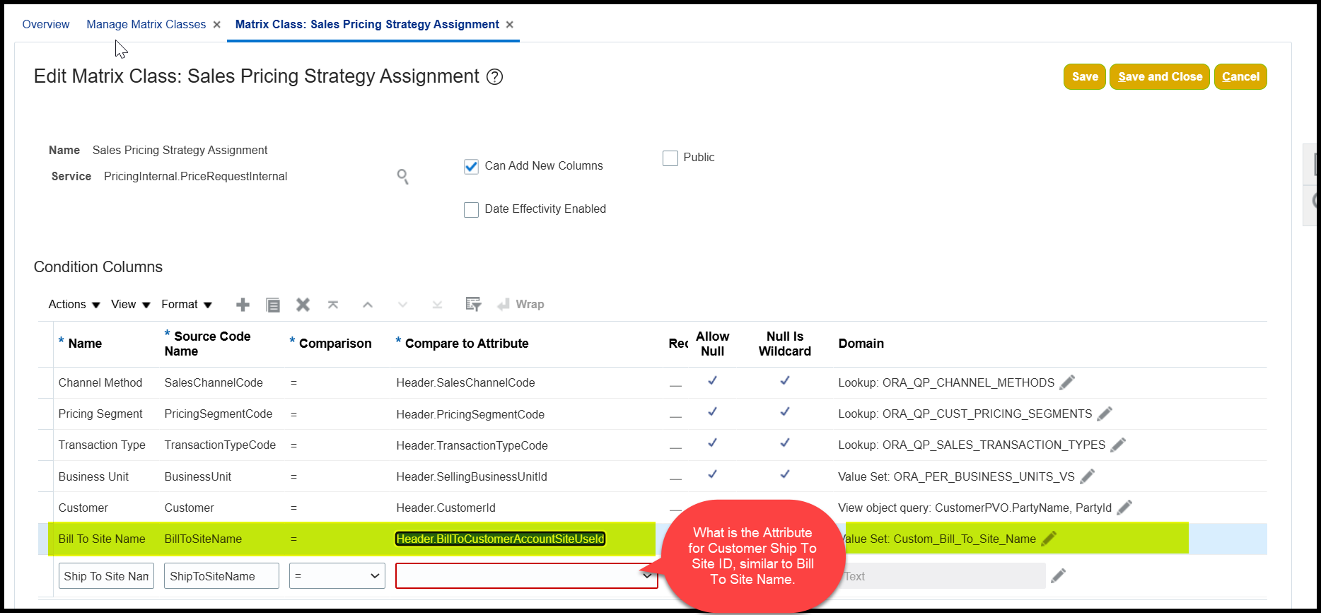 Can we Add ShipToSiteName and its attribute for Customer Pricing Strategy assignment? — Cloud ...