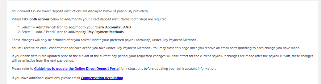 Few Employees ESS Page instructions text message is missing in personal ...